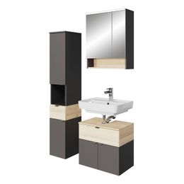 Badm&ouml;bel-Set SAPHIR, grau, Kastenm&ouml;bel-Sets, "Quickset 394"