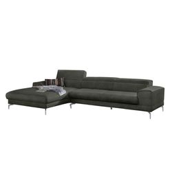 Ecksofa W.Schillig, B:343cm H:70cm T:193cm, gr&uuml;n, Chenille-Flachgewebe R66 (85% Polyester, 15% Nylon), Wohnzimmer, Sofas, "piedroo, Designsofa mit