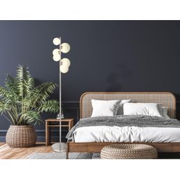 Globo LIGHTING Stehlampe "RIHA", 1 Stk., silber, Wohnzimmer, Leuchten, Stehleuchte/Wohnzimmer/Schlafzimmer/Flur