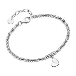 Smart Jewel Damen Armband "Herz-Anhänger, Silber 925", 19cm, Silber 925 (Sterlingsilber), silber, Silber 925 (Sterlingsilber), Armbänder