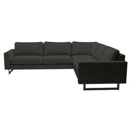 Ecksofa Home Affaire, B:290cm H:85cm T:250cm, schwarz, 90% Polyester, 10% Nylon, Wohnzimmer, Sofas, "Pinto, XXL, 250/290 cm, langer Schenkel,