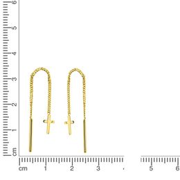 Firetti Damen Paar Ohrh&auml;nger "Schmuck Geschenk Gold 375 Ohrschmuck Ohrringe Kreuz", Gelbgold 375, gold, Gelbgold 375, Ohrringe