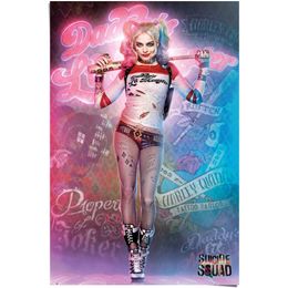 Poster Reinders, B:61cm H:91,5cm, rosa, Papier, K&uuml;che, Bilder, "Suicide Squad Harley Quinn"