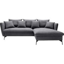 Ecksofa OTTO HOME, B:258cm H:91cm, schwarz, 100% Polyester;PU-Schaum und Nosag-Federung.;Federung Ottoman : 12 x Feder Type B 1650mm;Ferderung 2