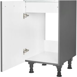 Sp&uuml;lenschrank Nobilia, B:45cm H:87cm T:58,3cm, grau, K&uuml;che, Schr&auml;nke, ""Flash", Ausrichtung w&auml;hlbar, vormontiert, in den Breiten", 45 und 60 cm, mit
