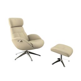 Relaxsessel FLEXLUX, B:90cm H:107cm T:89cm, beige, 100% Polyester, Wohnzimmer, Sessel, "Elegant, Funktionssessel, verstellbarer R&uuml;cken- und