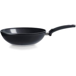 Fissler Wok "Ceratal Orbit Black", Ø 28cm + Höhe 10cm, schwarz, Pfannen, gesünderes Kochen mit Antihaft-Effekt, hergestellt ohne PFAS/PTFE