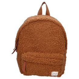 Vadobag Kinder Cityrucksack "Malaga Huggie Buddies", braun, Kunstfaser, Rucksäcke, aus weichem Teddy-Stoff