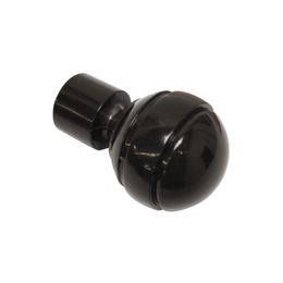 Gardinenstangen-Endst&uuml;ck Gardinia, B:2cm, schwarz, Gardinenstangenendst&uuml;cke, "Kugel", Serie Einzelprogramm Chicago &Oslash; 20 mm