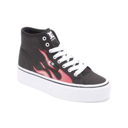 DC Shoes Damen Sneaker "Manual Hi Platform", Gr. 6, schwarz, Obermaterial: Textil (Baumwolle) / Futter: Textil / Außensohle: Gummi, Schuhe