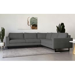 Ecksofa Home Affaire, B:290cm H:85cm T:250cm, schwarz, 90% Polyester, 10% Nylon, Wohnzimmer, Sofas, "Pinto, XXL, 250/290 cm, langer Schenkel,