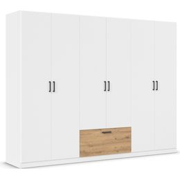 Dreht&uuml;renschrank Rauch, B:270cm H:210cm T:54cm, wei&szlig;, Holzwerkstoff, Schr&auml;nke, "Kleiderschrank Schrank Garderobe W&auml;scheschrank BARI", mit Schubasten