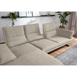 Ecksofa W.Schillig, B:291cm H:94cm T:164cm, braun, Flachgewebe S22 (100% Polyester), Wohnzimmer, Sofas, "broadway, Designsofa mit tollem