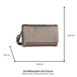 Gabor Damen Abendtasche "Salara"old silber, Polyurethan, clean, gepflegt, gepr&auml;gtes Muster, unifarben, Taschen, schlicht und funktional, mit 2
