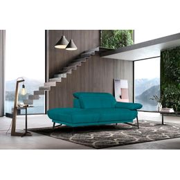 Egoitaliano Damen Ottomane "Anais, erstklassiges Designsofa, Breite 179 cm, Fu&szlig;farbe schattengrau", B/H/T: 179cm x 74cm x 106cm, Luxus-Microfaser,