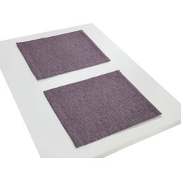 Platzset WIRTH, B:40cm L:35cm, lila, Obermaterial: 90% Polyester, 10% Baumwolle, Platzsets, "Torbole"