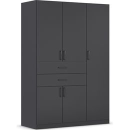 Dreht&uuml;renschrank Rauch, B:136cm H:197cm T:54cm, grau, Holzwerkstoff, Schr&auml;nke, "Kleiderschrank Schrank Garderobe MAIKA mit Dekor-Front", 2