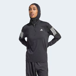 Damen Rollkragenshirt "OTR B HZIP", schwarz, Gr. XL, adidas Performance, clean, Obermaterial: 91% Polyester, 9% Elasthan, Shirts