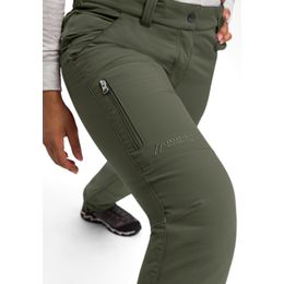 Maier Sports Damen Funktionshose "Helga", gr&uuml;n, Gr. 40, 91% Polyester, 9% Elasthan, Hosen, warme Damen Outdoorhose, robuste Wanderhose, Regular Fit