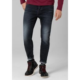 Timezone Herren Slim-fit-Jeans "Slim DwyaneTZ", schwarz, Gr. 28, 98% Baumwolle 2% Elastan, Jeans