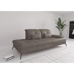 Sit & More Recamiere SIT & MORE, B:231cm H:90cm T:122cm, grau, Sofas, "Amica, inkl. Sitztiefenverstellung und Armteilverstellung", wahlweise mit