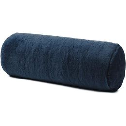 G&ouml;zze Nackenrolle G&Ouml;ZZE, B:60cm H:19cm L:20cm, blau, Polyester, Funktionskissen, "Uni Flausch Kissenrolle LaPit"