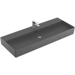 Villeroy & Boch Villeroy & Boch Memento 2.0 Waschtisch 4A22C5I4 120 x 47 cm, Graphite C-plus, mit Hahnloch, mit &Uuml;berlauf