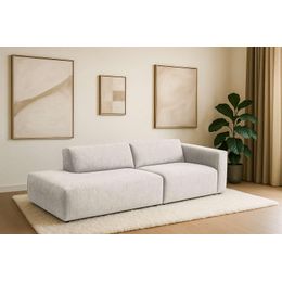 2-Sitzer Home Affaire, B:227cm H:71cm T:96cm, beige, 100% Polyester, Sofas, "Noord mit Kedernaht, Breite 227 cm", Cord, Struktur, Webstoff, mit