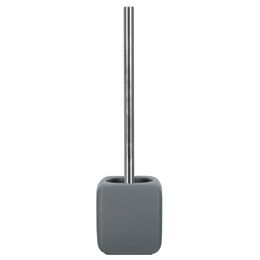 WC-Garnitur Kleine Wolke, B:10,8cm H:38cm, grau, Keramik, Reinigungsb&uuml;rsten, "Cubic", mit abnehmbarem B&uuml;rstenkopf