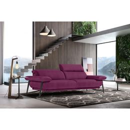 Egoitaliano Damen 2,5-Sitzer "Anais, Designsofa mit erstklassigem Sitzkomfort, Fu&szlig;farbe schattengrau", B/H/T: 232cm x 74cm x 106cm, Luxus-Microfaser,