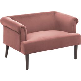 1,5-Sitzer, B:119cm H:72cm T:70cm, rosa, ATLANTIC HOME COLLECTION, 100% Polyester, Sofas, "Charlie", XXL-Sessel mit Samtveloursbezug, mit