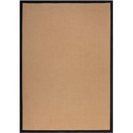 Teppich FLAIR RUGS, B:120cm H:3mm L:170cm, schwarz, Jute, Kunstfaser, Wohnzimmer, Teppiche, "Kira mit Fischgr&auml;tmuster, aus Jute", mit