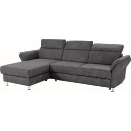 Sit & More Ecksofa SIT & MORE, B:259cm H:97cm T:172cm, grau, Flachgewebe (90% Polyester, 10% Polyamid);Luxus-Microfaser (100% Polyester);Struktur (100%