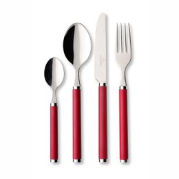 Villeroy & Boch VILLEROY & BOCH Besteck-Set "Tafelbesteck Play 24er Set", 24 tlg.rot roses, Essbesteck-Sets