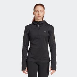 Damen Laufshirt "OTR B WIN HZ", schwarz, Gr. L, adidas Performance, Obermaterial: 88% Polyester, 12% Elasthan, Shirts