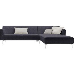 Ecksofa, B:275cm H:82cm T:179cm, schwarz, CREATION BY ROLF BENZ, Chenille COCO (72% Polyester, 15% Baumwolle, 13% Polyacryl), Wohnzimmer, Sofas,