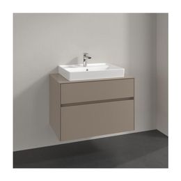 Villeroy & Boch Villeroy und Boch Collaro Waschtischunterschrank C08000VM 80x54,8x50cm, Waschtisch mittig, taupe