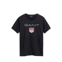 Gant Jungen T-Shirt "T-Shirt Shield Logo 1er Pack", schwarz, Gr. 170, Obermaterial: 100% Baumwolle CO., Shirts
