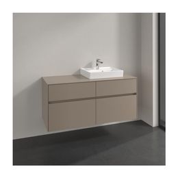 Villeroy & Boch Villeroy und Boch Collaro Waschtischunterschrank C072B0VM 120x54,8x50cm, Waschtisch rechts, LED-Beleuchtung 8,8 W, taupe