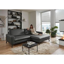 Ecksofa DIE PLANBAR, B:248cm H:89cm T:179cm, grau, Wohnzimmer, Sofas, "PN-EM20028 L-Form ohne Kopfstützen", wahlweise mit motorischem Canape