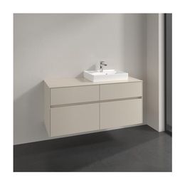 Villeroy & Boch Villeroy und Boch Collaro Waschtischunterschrank C072B0VN 120x54,8x50cm, Waschtisch rechts, LED-Beleuchtung 8,8 W, cashmere grey