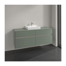 Villeroy & Boch Villeroy und Boch Collaro Waschtischunterschrank C073B0AF 140x54,8x50cm, Waschtisch mittig, LED-Beleuchtung 10,4 W, soft green