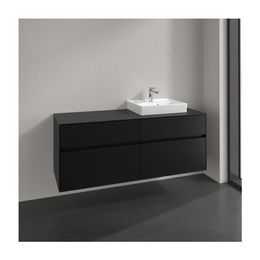 Villeroy & Boch Villeroy und Boch Collaro Waschtischunterschrank C07500VL 140x54,8x50cm, Waschtisch rechts, volcano black