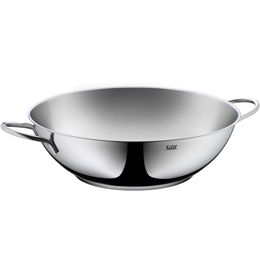 Silit Wok "Wokpfanne Induktion", Ø 32cm + Höhe 10cm, silber, Pfannen, ideal für energiesparendes Kochen, für alle Herdarten geeignet