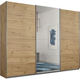 Schwebet&uuml;renschrank Rauch, B:271cm H:210cm T:62cm, braun, Holzwerkstoff, Schr&auml;nke, "Kleiderschrank Schrank Garderobe CORTONA inkl. Inneneinteilung",
