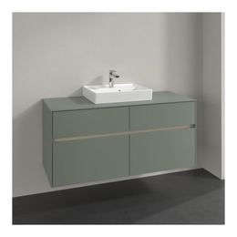 Villeroy & Boch Villeroy und Boch Collaro Waschtischunterschrank C070B0AF 120x54,8x50cm, Waschtisch mittig, LED-Beleuchtung 8,8 W, soft green