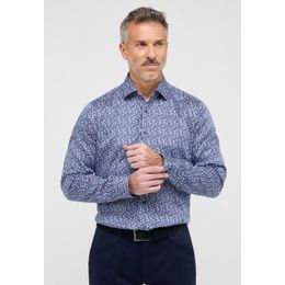 Eterna Herren Langarmhemd "SLIM FIT"blau, Gr. 44, Twill, 42% Baumwolle, 4% Elasthan, 54% Lyocell, Hemden, EASY IRON (b&uuml;gelleicht)