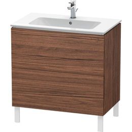 Duravit L-Cube Waschtisch-Unterschrank LC662602121 82 x 48,1 cm, nussbaum dunkel, 2 Ausz&uuml;ge, stehend