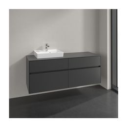 Villeroy & Boch Villeroy und Boch Collaro Waschtischunterschrank C07400VR 140x54,8x50cm, Waschtisch links, graphite