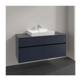 Villeroy & Boch Villeroy und Boch Collaro Waschtischunterschrank C08100VQ 120x54,8x50cm, Waschtisch mittig, marine blue